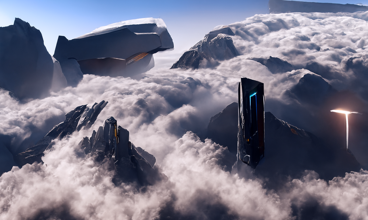 IA monoliths in the sky – Recherches Esquisses Documents