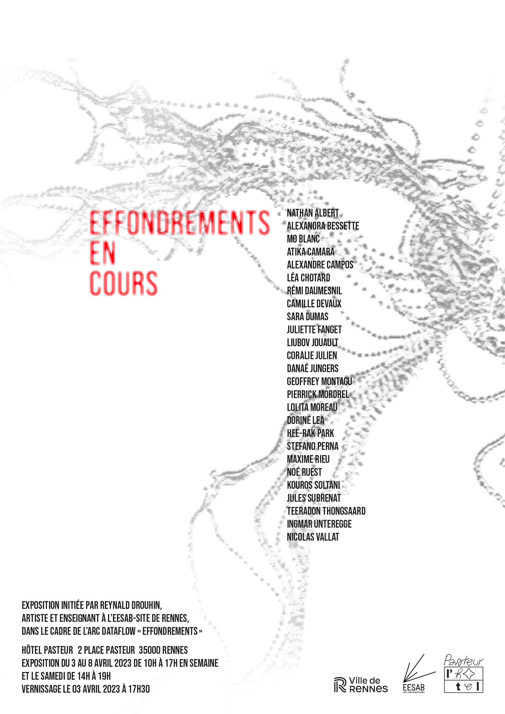 Effondrements en cours – Recherches Esquisses Documents